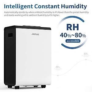 AIRPLUS 50 Pints Dehumidifier with Universal Wheels for Medium Spaces and Basements (AP2006)