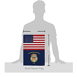 US Merchant Marine Garden Flag - Set Wall Hanger Armed Forces Corps USMC Semper Fi United State American Military Veteran Retire Official - House Banner Small Yard Gift Double-Sided 13 X 18.5