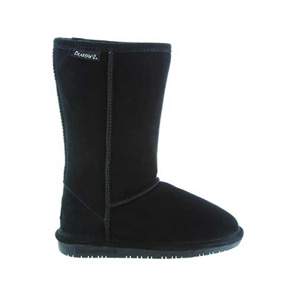 BEARPAW Emma Tall Youth Boot, Black II, 4 Wide Big Kid