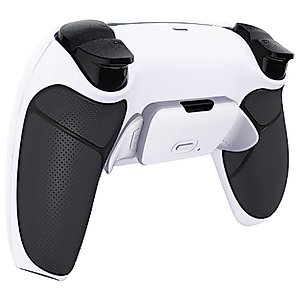 eXtremeRate Black Rubberized Grip Programable RISE 2.0 Remap Kit for PS5 Controller BDM 010 BDM 020, Upgrade Board & White Redesigned Back Shell & White Back Buttons for PS5 Controller - NO Controller