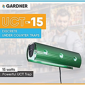 Gardner - UCT-15 – Discrete Under The Counter UV Fly Light – Trap Even The Tiniest Insects – No Zapper – (Green)
