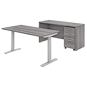 Bush Business Furniture Studio C Home-Office-desks, Platinum Gray