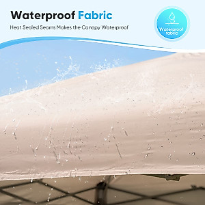 Quictent 8'x8’ Pop up Screened Canopy Tent with Mosquito Netting, Portable Easy up Outdoor Screen House Shelter for Patio, Camping and Picnic, Includes Wheeled Carry Bag (Tan)