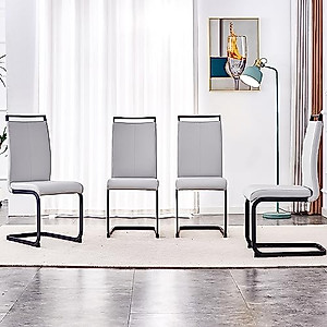 gopop Dining Table Set for 8,Modern Marble Dining Table Set,71'' Rectangular Glass Dinner Table and 8 Light Grey PU Chairs, Marble Texture Kitchen & Dining Room Sets,Ideal for Living Room