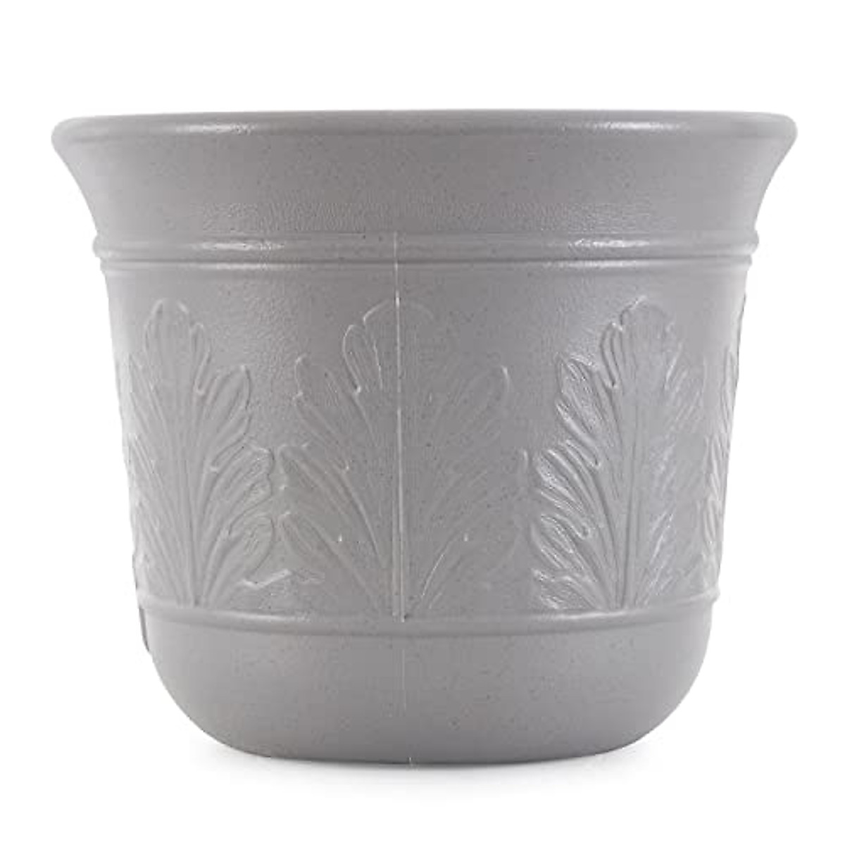 Suncast CPLHPL100 300 Foot Heavy Duty 5 Gallon Decorative Resin Garden Hose Pot for Expandable and Lightweight Hoses, Gray