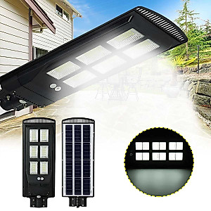 SISHUINIANHUA 3500W 4000W LED Solar Street Light PIR Motion Sensor Lamp with Remote Controller for Outdoor Garden Patio Street Lighting,Black,4000w