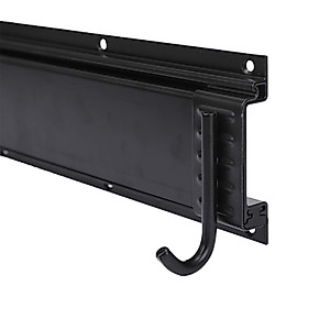 Netwal Tool Storage Rack Wall Mount Ball Storage Basket ＆6 Pcs hooks，Garage Organization，Heavy Duty Steel Hanger，for Gardening Tools，Dog Toy's Storage