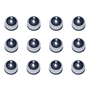 Painful Pleasures 12x 316L Stainless Steel Replacement Captive Bead Dimple Ball 3mm 4mm 5mm 6mm for 20g 18g 16g 14g 12g Gauge Rings CBR Body Jewelry Set of 12 (8mm Bead)