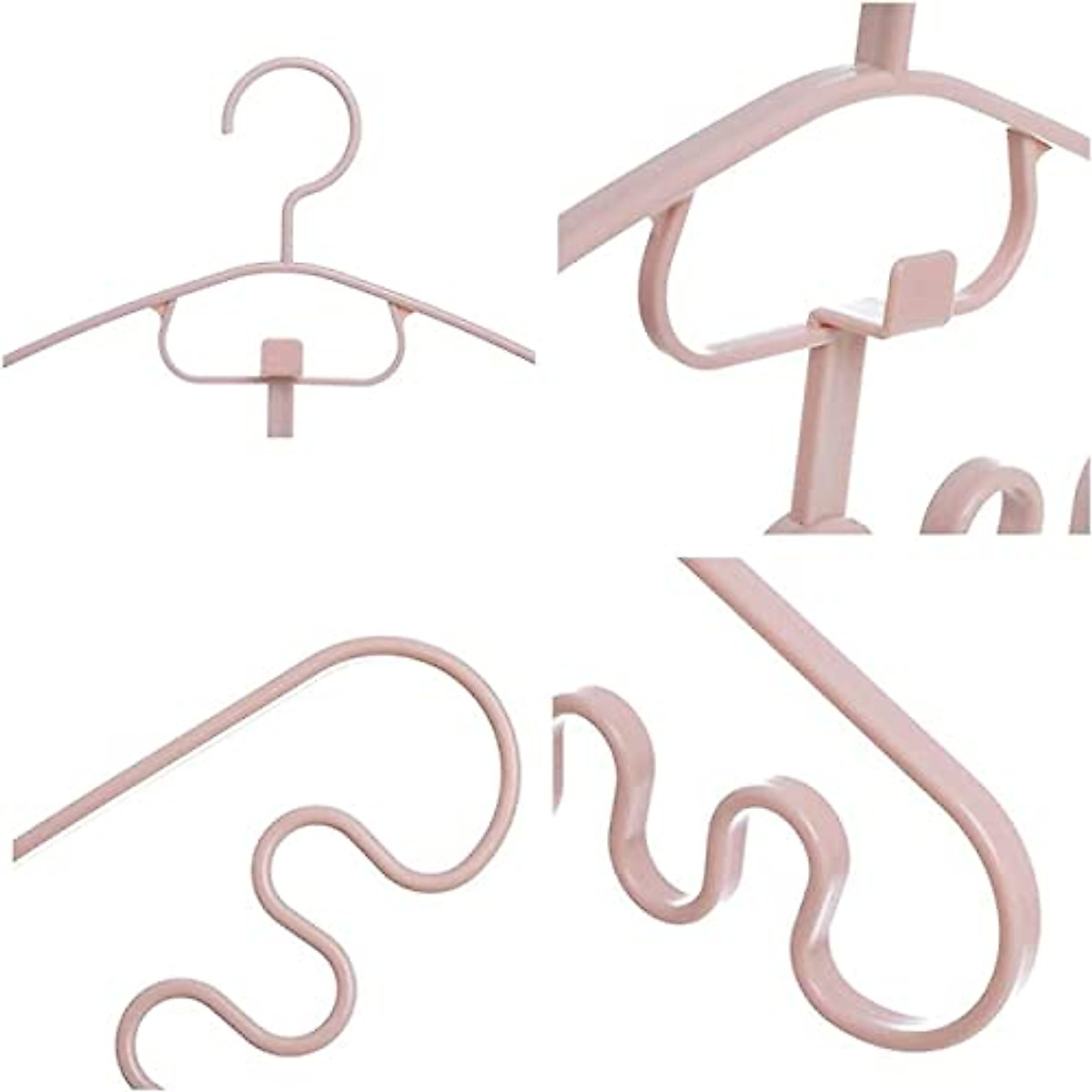 2023 New Wave Pattern Stackable Hanger, Magic Wave Pattern Hanger, Multifunctional Wave Hanger, Space Saver Closet Organization Hangers for Bra Top Camisole (White,5pcs)