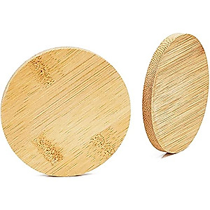 Juvale Round Bamboo Coasters Set (12 Pack)