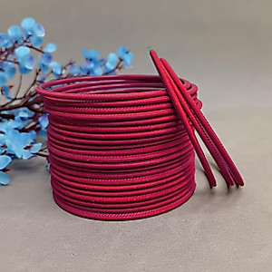 Efulgenz Plain Metal Bangle Bracelets Bridal Indian Wedding Bangles Set Matte Pink Bangles Bollywood Bangle Set for Women (24 Pcs) Size 2.6