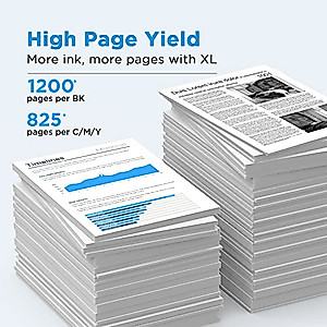 Yocare 934XL & 935XL Ink Cartridges Combo Pack for 934 935 XL Compatible with Officejet Pro 6230 6830 6835 6836 Printer (Black/ Cyan/ Magenta/ Yellow)-4 Pack…