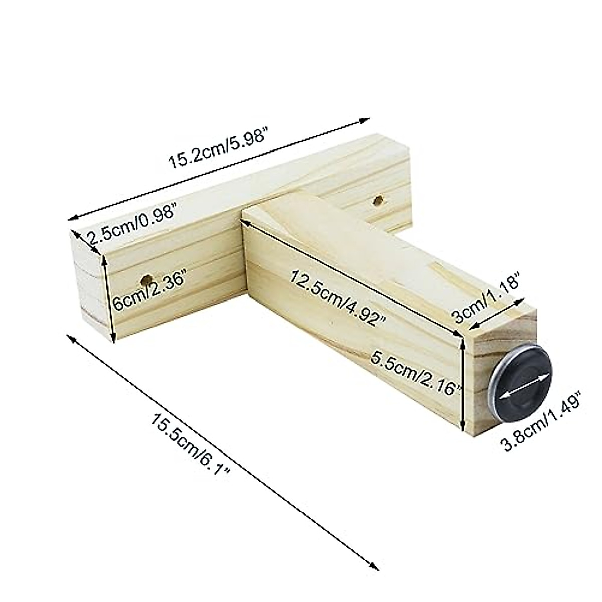 Curqia 4 Sets Bed Frame Center Support Wood Bed Support Legs Adjustable Bed Center Slat Support Leg with Adjustable Base, Height 6.7-7.5 Inch
