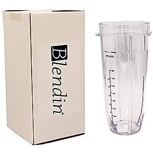 Blendin Replacement Cup Jar, Compatible with Nutri Ninja Auto-iQ 1000W and Duo Blenders (32 Ounce Cup)