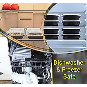 Neez 32oz [30 Pack] Meal Prep Containers 1 Compartment, Takeaway Food Prep Box with Lids, Reusable, Microwaveable & Freezable, Food Storage Sets, BPA Free Plastic