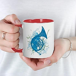 CafePress Cool Grunge French Horn Mug Ceramic Coffee Mug, Tea Cup 11 oz