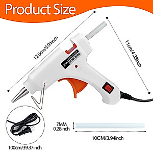 SHJADE Mini Hot Glue Gun, Hot Melt Gun with 30 Glue Sticks for Arts Crafts, Mini Glue Gun Kit for Kids School Craft and Quick Home Repairs (Multicolored, 20W, 8 Pieces)