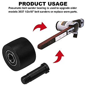 VIDABTE 3037PAR Pneumatic Belt Sander Bearing 3037 Pulley Assembly Fits for Astro Pneumatic Tool - Steel - Inc 1,2,3,61-2 Pcs