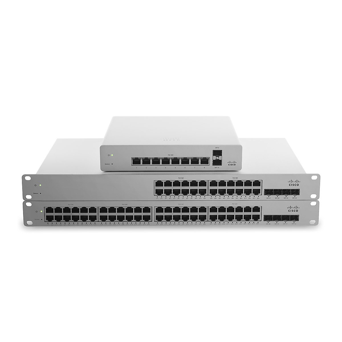 Cisco Meraki MS220-48FP-HW Cloud-Managed L2 48 Port Gigabit 740W PoE Switch