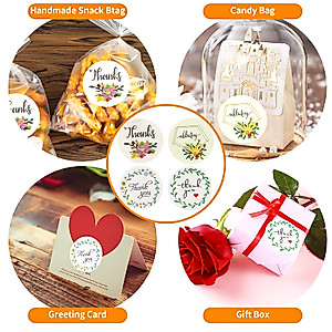 1000Pcs Thank You Stickers,Thank You for Supporting My Small Business Stickers Labels for Greeting Cards,Envelopes, Bubble Mailers and Gift Bags Packaging,1 Inch,500 Pieces Each Roll(Blue)