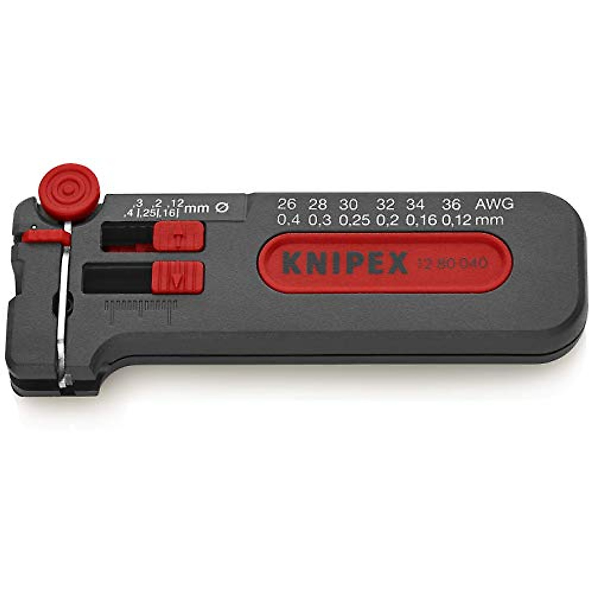 KNIPEX Tools - Precision Mini Wire Stripper, 26-36 AWG (1280040SB)