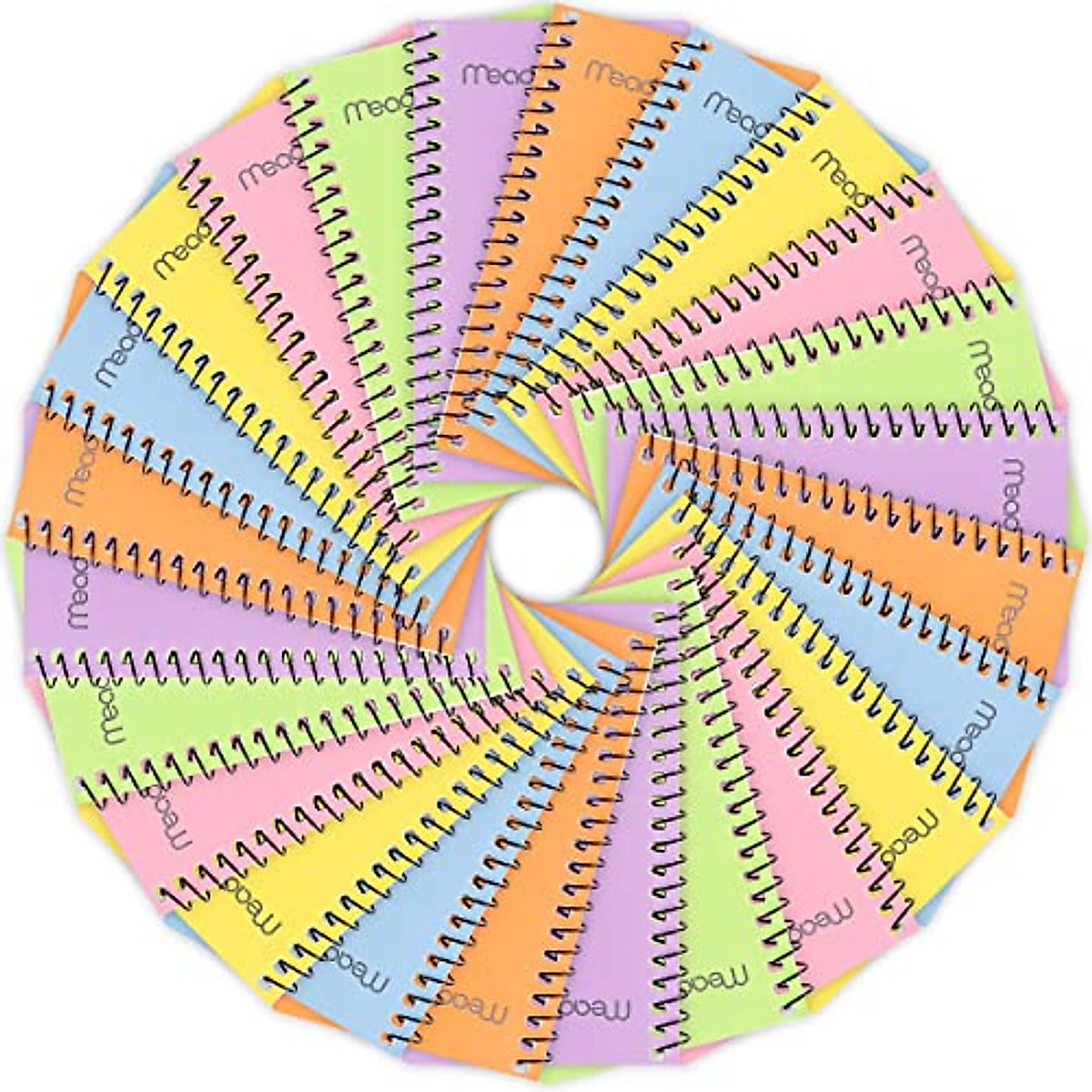 Mead Small Notebook, 24 Pack of pocket notebook 3x5 " College Ruled Small Memo Pad Wirebound 60 Sheets, Pastel Colors of Mini Notebook in Bulk pack