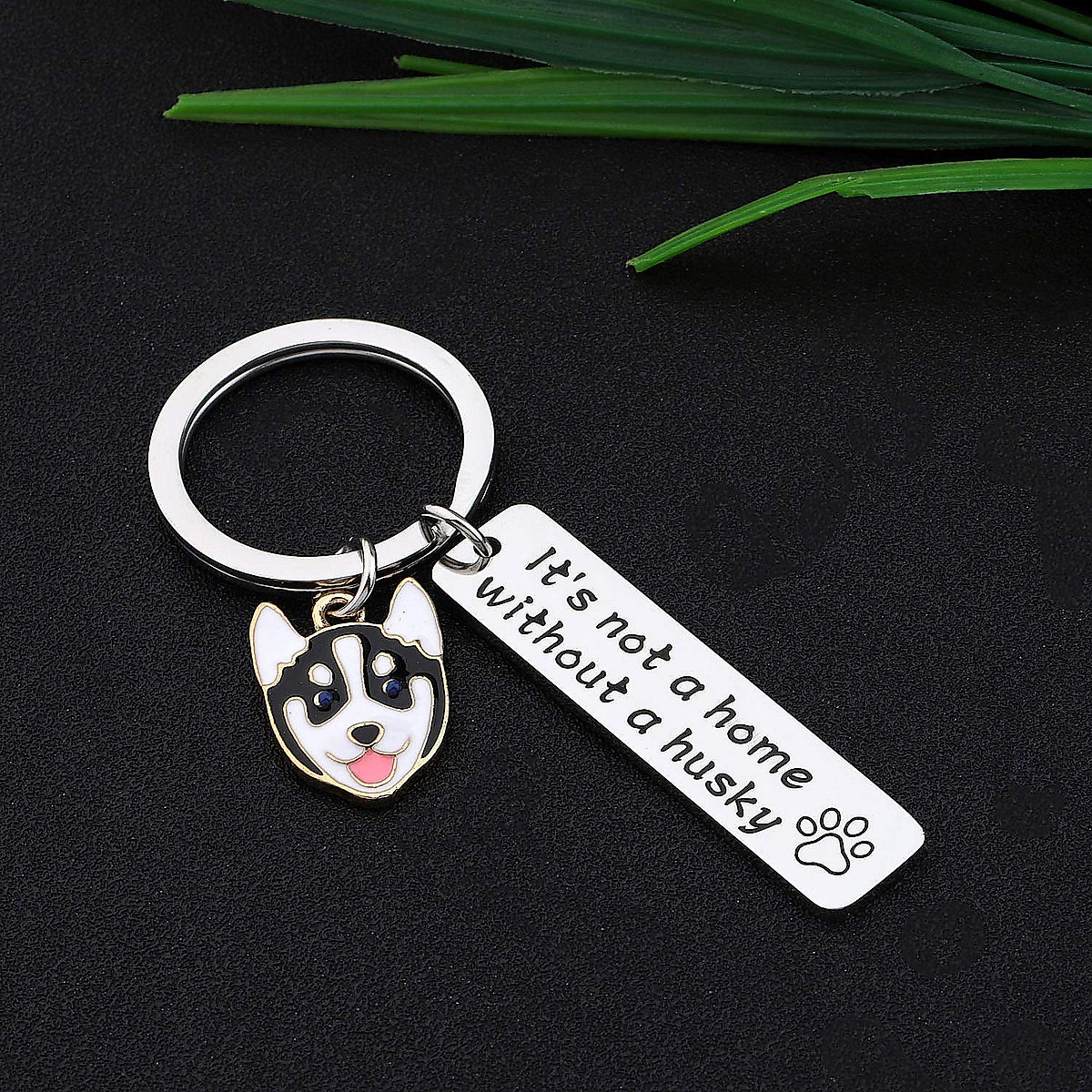 CYTING Dog Lover Gift It's Not A Home Without A Husky Keychain Dog Mom/Dad Gift