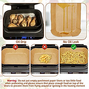Air Fryer Liners Ninja Foodi Grill Xl Accessories for Ninja Smart Xl Air Fryer, 125Pcs Air Fryer Disposable Paper Liner For Ninja FG551 6-In-1 Grill Parchment Paper Rectangular Air Fryer Accessories