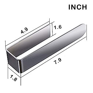 Taozun Hand Towel Holder/Hand Towel Ring - Self Adhesive Bathroom Towel Bar Stick on Wall, SUS 304 Stainless Steel Brushed