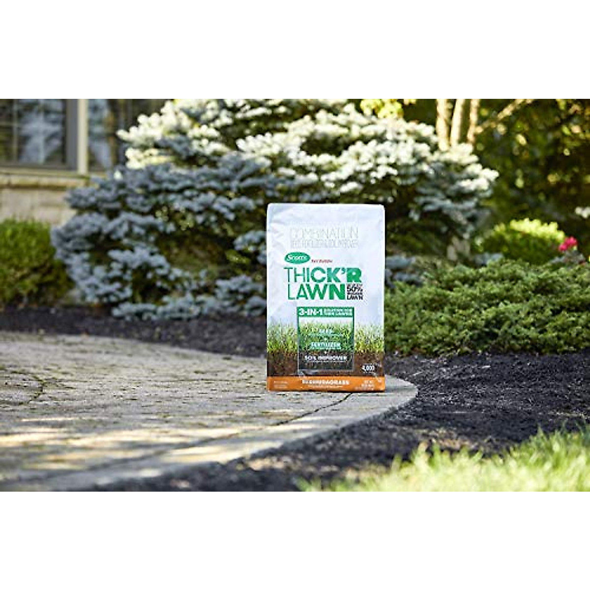Scotts Turf Builder THICK'R LAWN Grass Seed, Fertilizer, and Soil Improver for Bermudagrass, 4,000 sq. ft., 40 lbs.