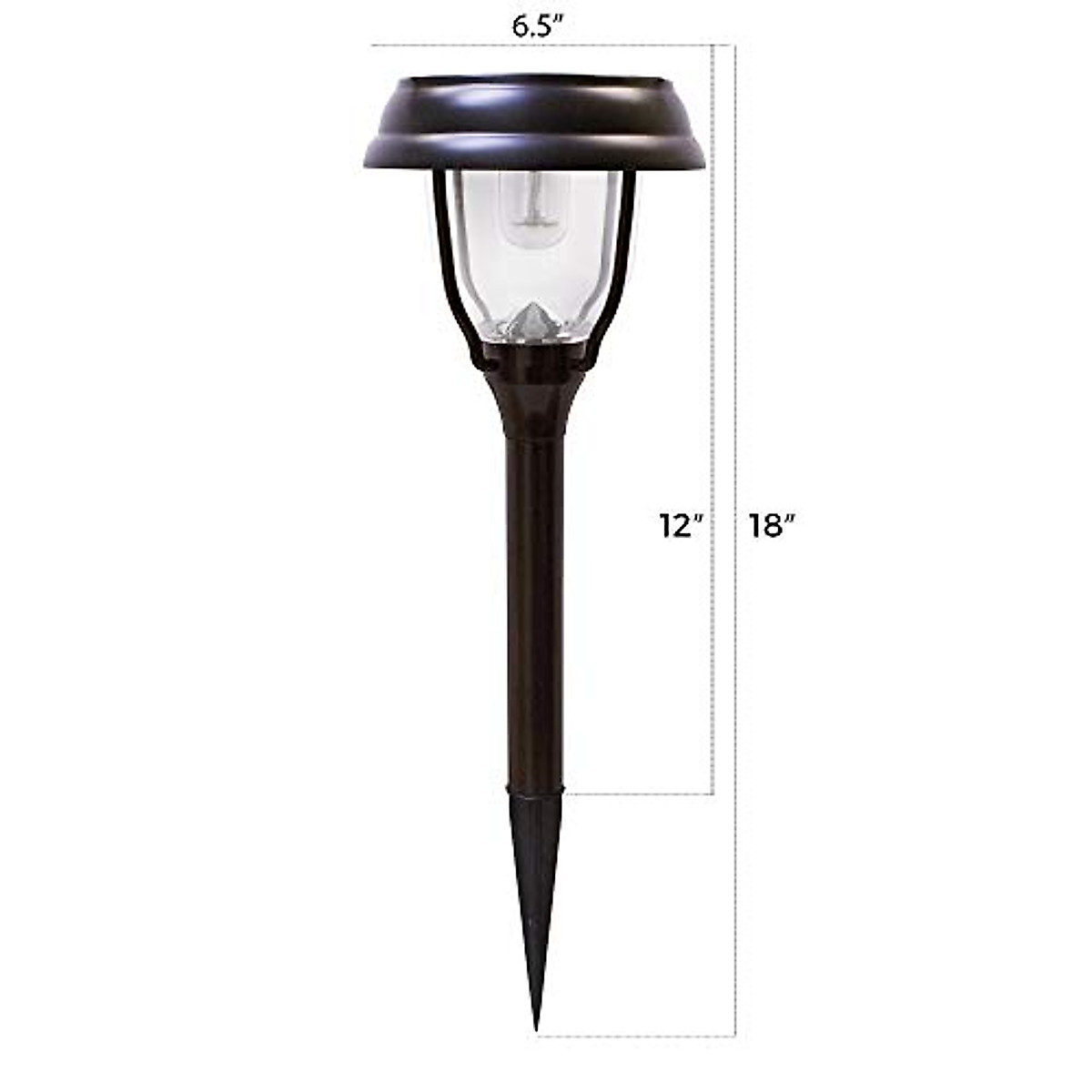 SOLARBASICS SB-145 DC Pathway Solar Landscape Accent Light, Dual Warm/Bright White Bulb, LED, Oil Rubbed Bronze, 4-Pack