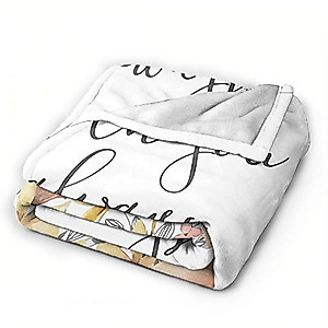 Bible Verse - I Am with You Always Fleece Throw Blanket Lightweight Super Soft Flannel Bed Blanket Perfect Home Decor for Couch Chair Sofa Living Room 60"X50" Medium