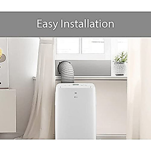 LG 6,000 BTU (DOE) / 8,000 BTU (ASHRAE) Portable Air Conditioner, Cools 250 Sq.Ft. (10' x 25' room size), Quiet Operation, LCD Remote, Window Installation Kit Included, 115V