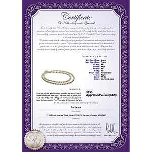 30 inches White 6-7mm AA Quality Freshwater Cultured Pearl Necklace for Women-30 in Length