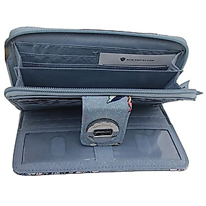 Vera Bradley Ultralight RFID Turnlock Wallet, Cherry Blossoms