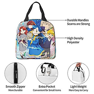 BEGOAT Ascendance Of A Bookworm Lunch Bag Manga Printed Moisture-Proof Tote Bag Insulated Lunch Box Shopping Picnic Beach Fishing Work