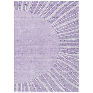 Addison Rugs Chantille ACN668 Lavender 5' x 7'6" Indoor Outdoor Area Rug, Easy Clean, Machine Washable, Non Shedding, Bedroom, Entry, Living Room, Dining Room, Kitchen, Patio Rug