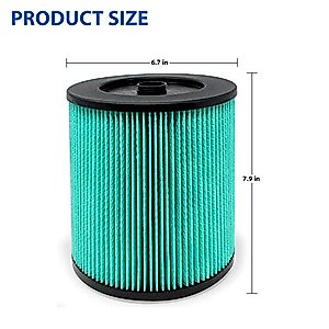Fette Filter - 17912 & 9-17912 Vacuum Filter with High Efficiency Particle Air Filter Material Compatible with Craftsman. Compare to Part # 17912 & 9-17912. Pack of 2