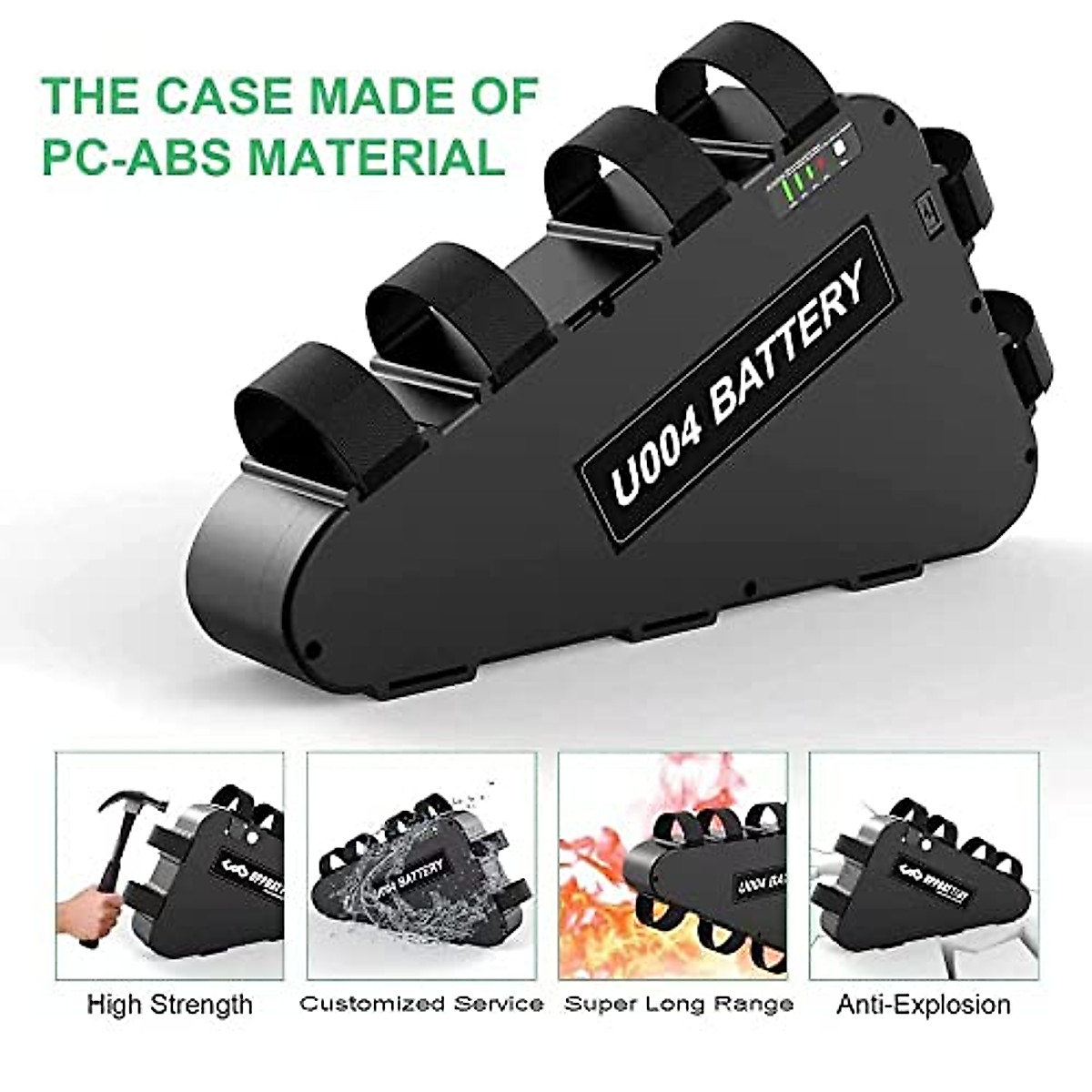 UPP Ebike Battery Pack 48V 20AH - 48 Volt Lithium Battery for 1000W 750W 500W Bafang Motor- Electric Bike Triangle Battery (48V 20Ah)