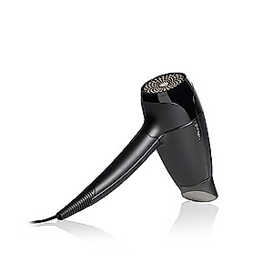 ghd Flight+ Travel Hair Dryer ― 1300w Professional Portable Hair Volumizer, Suitcase Friendly, Lightweight, Powerful, and Compact Blow Dryer with Luxurious Travel Case ― Black