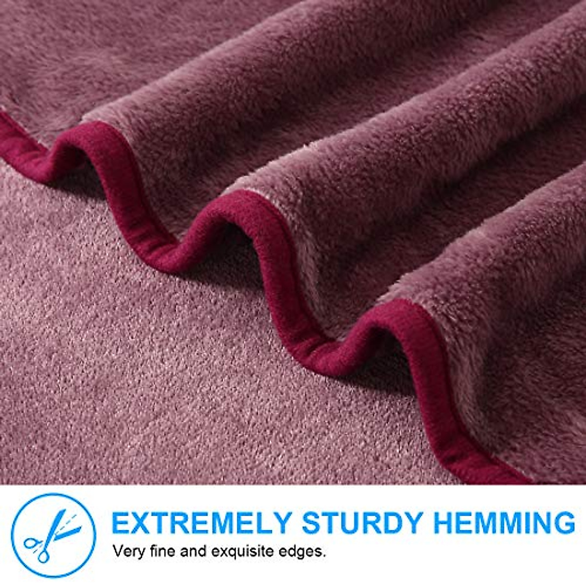 LEISURE TOWN Fleece Blanket Queen King Twin Throw Size Soft Summer Cooling Breathable Luxury Plush Travel Camping Blankets Lightweight for Sofa Couch Bed (Lavender, Queen (90" x 90"))