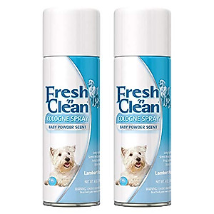 PetAg Fresh 'n Clean Cologne Spray - Keeps Pets Smelling Fresh - 6 oz - 2 Pack - Baby Powder Scent Dog Spray