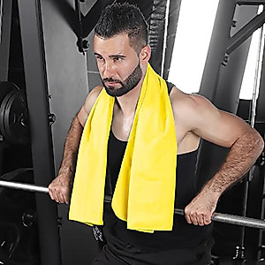 Rainleaf Microfiber Towel,Yellow,24 X 48 Inches