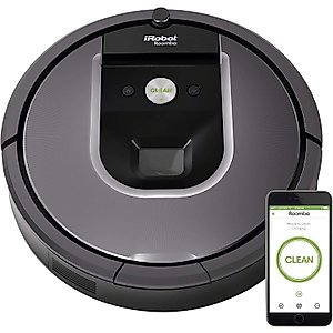 iRobot Roomba 960 Robot Vacuum- Wi-Fi Connected Mapping, Compatible with Alexa, Ideal for Pet Hair, Carpets, Hard Floors,Black (+2 AeroForce High-Efficiency Filters)
