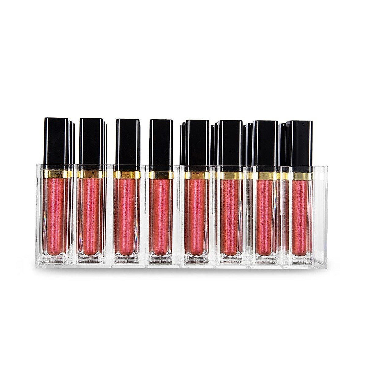 HBlife Lip Gloss Holder Organizer, 24 Spaces Clear Acrylic Makeup Lipgloss Display Case