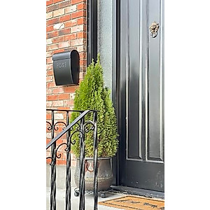 NACH Large Wall Mount Mailbox, 5.07 x 12.44 x 5.39 inches, Black Mailboxes for Outside Wall Mount, Waterproof Mailbox - The Sylvia Mailbox