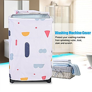Waterproof Washing Machine Zipped Cover, Dust Protection for Top/Front Load Washer Dryer Washing Appliance Dustproof Protector