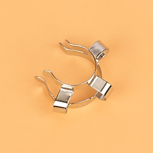 XCD Metal Joint Clips for 14/20 Glass Ground Joint Lab Accessory, 5 Pieces Nickel-Plated Steel Joint Clips 14 mm Lab Keck Clamp #14 Keck Clips