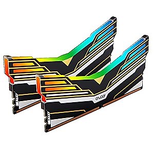 OLOy Memory DDR4 RAM 64GB (2x32GB) Warhawk Aura Sync RGB 3200 MHz CL16 1.35V 288-Pin Desktop Gaming UDIMM (MD4U323216DEDA)