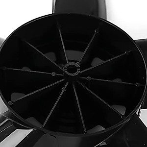 iiniim 5 Leaves Plastic Fan Blade 20 Inch Household Standing Pedestal Fan Table Fanner Replacement Part with Nut Cover Black One Size